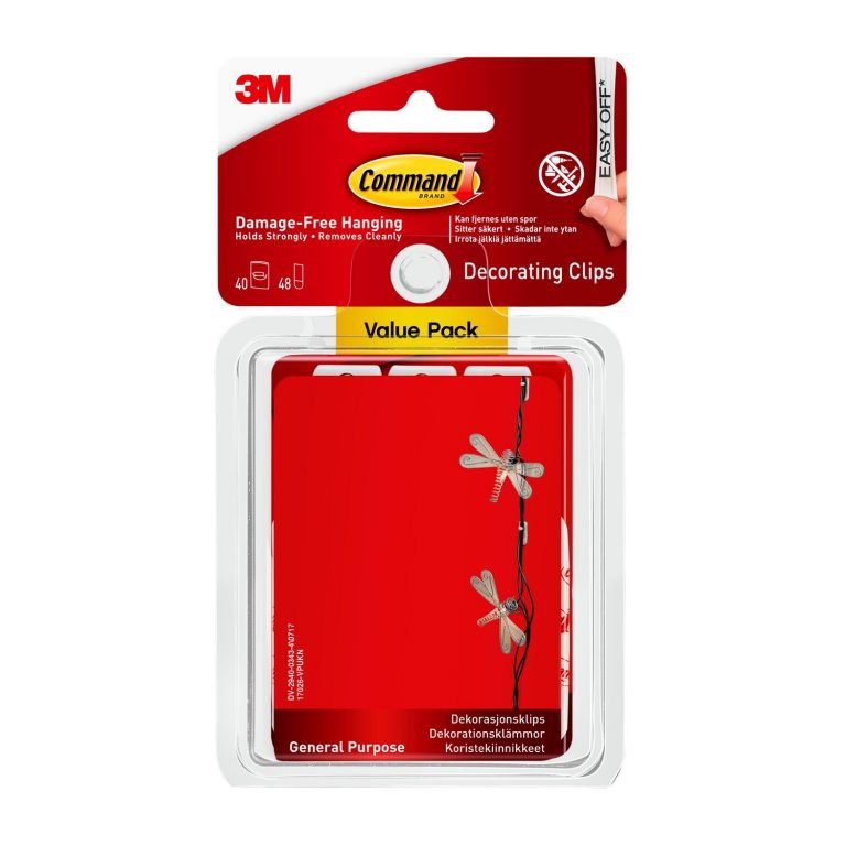 3M Command White Decorating Clips with Strips Value Pack 40 ...