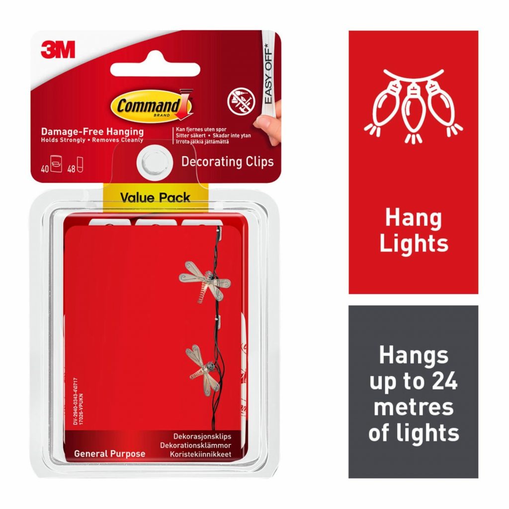 3M Command White Decorating Clips with Strips Value Pack 40 ...
