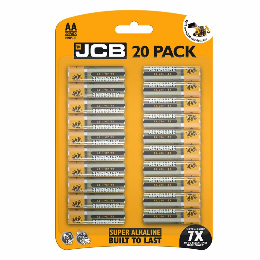 JCB LR6/AA SUPER ALKALINE BATTERIES, PACK OF 20 – SaveDirect.com