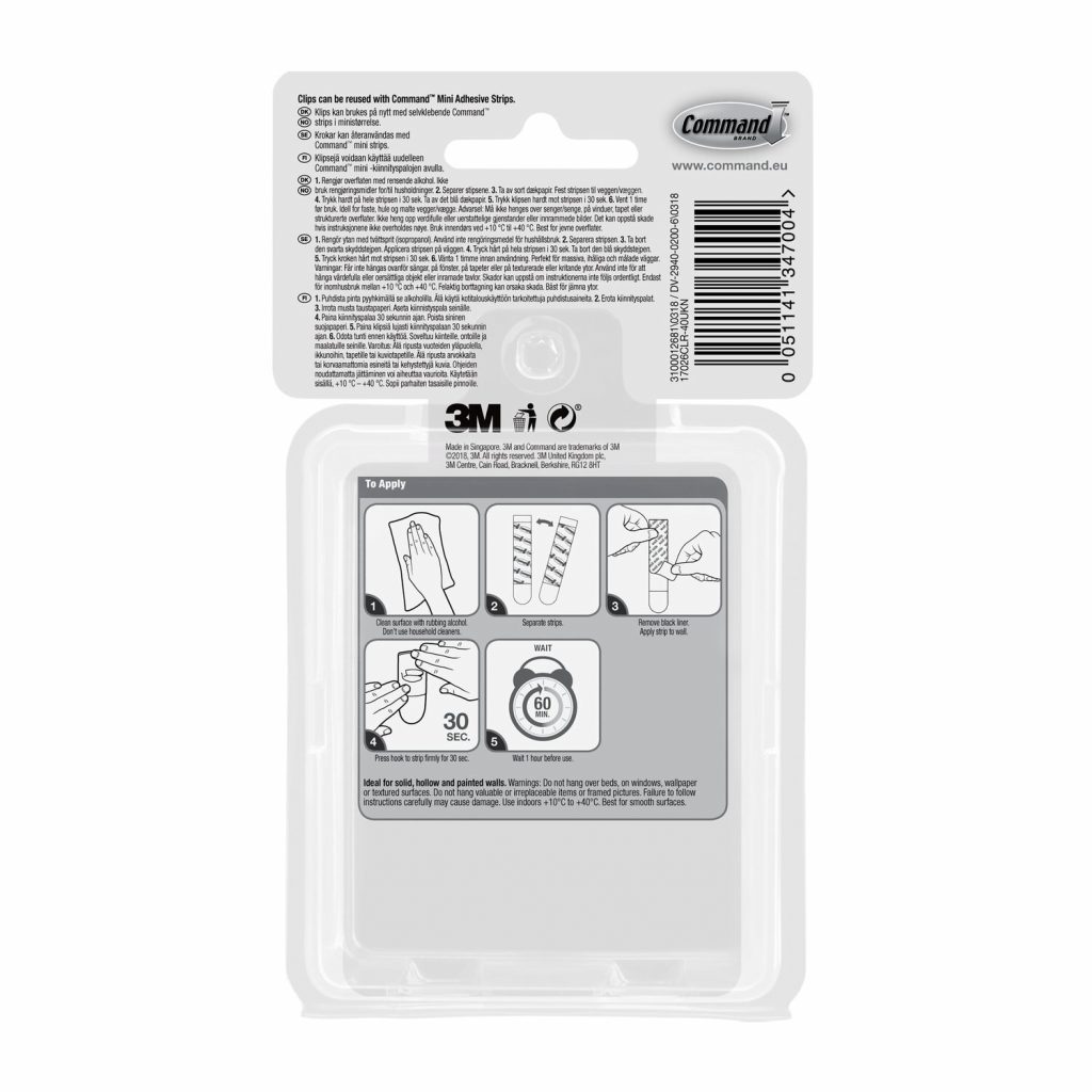 3M Command Clear Decorating Clips with Clear Strips Value Pack 40 ...